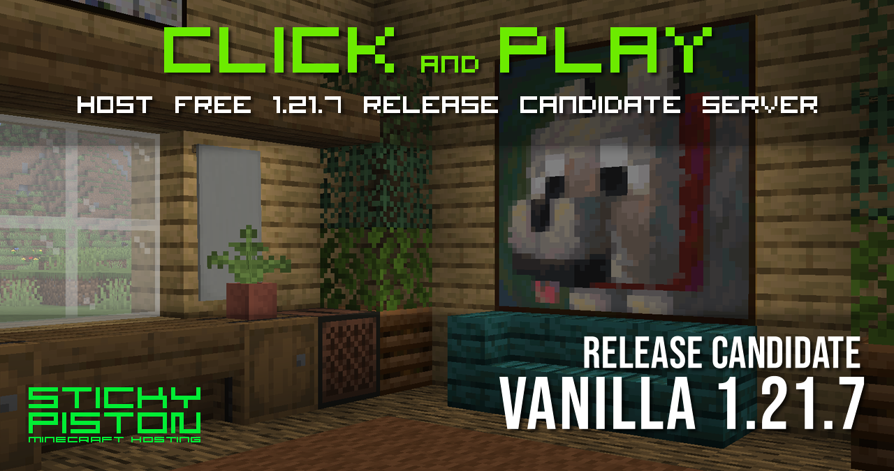 Minecraft 1.21.7 Release Candidate Server Hosting | StickyPiston