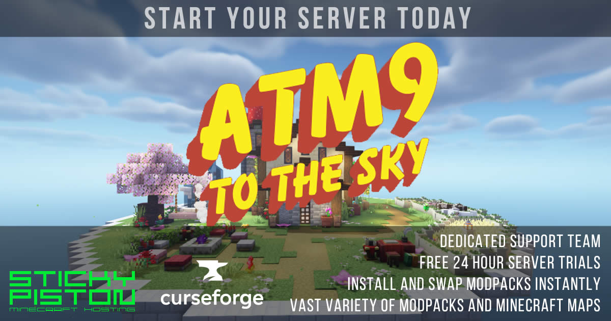 Minecraft ATM 9 - To the Sky Server Hosting