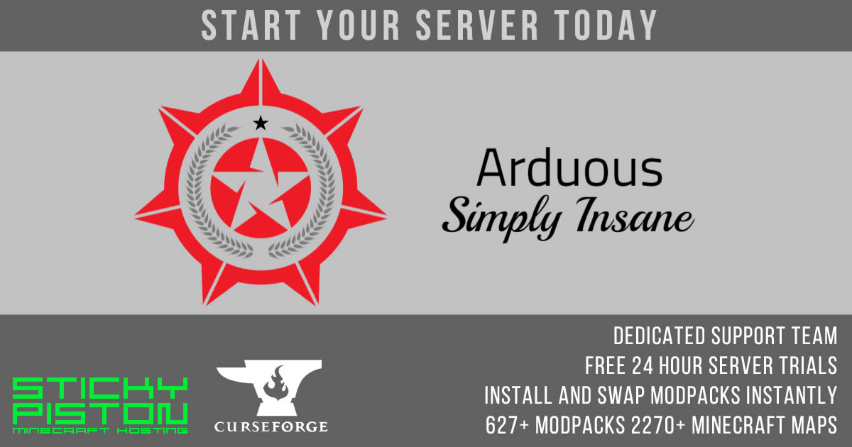 Curse : Arduous 1.10 Server Hosting | StickyPiston.co