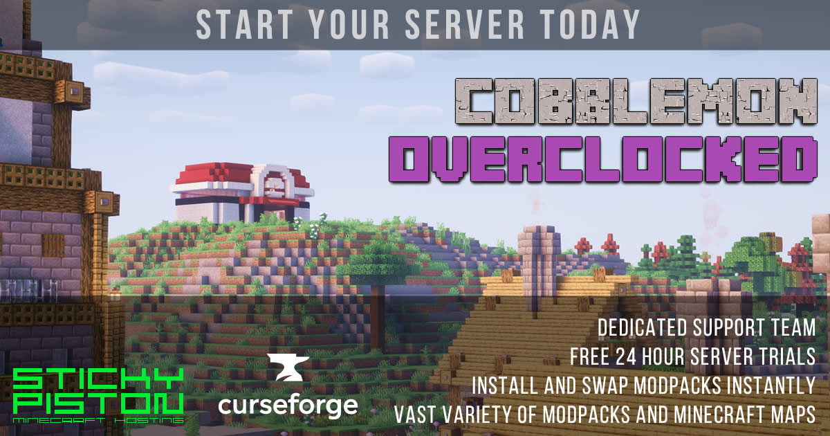 Modified Cobblemon Overclocked Server Hosting