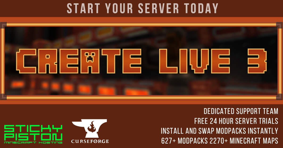 Curse : Create Live 3 Server Hosting | StickyPiston.co