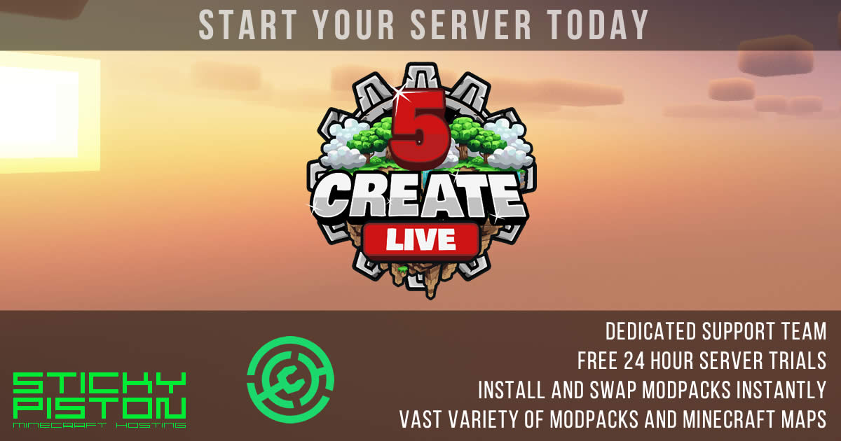 Modrinth : Create Live 5 Server Hosting