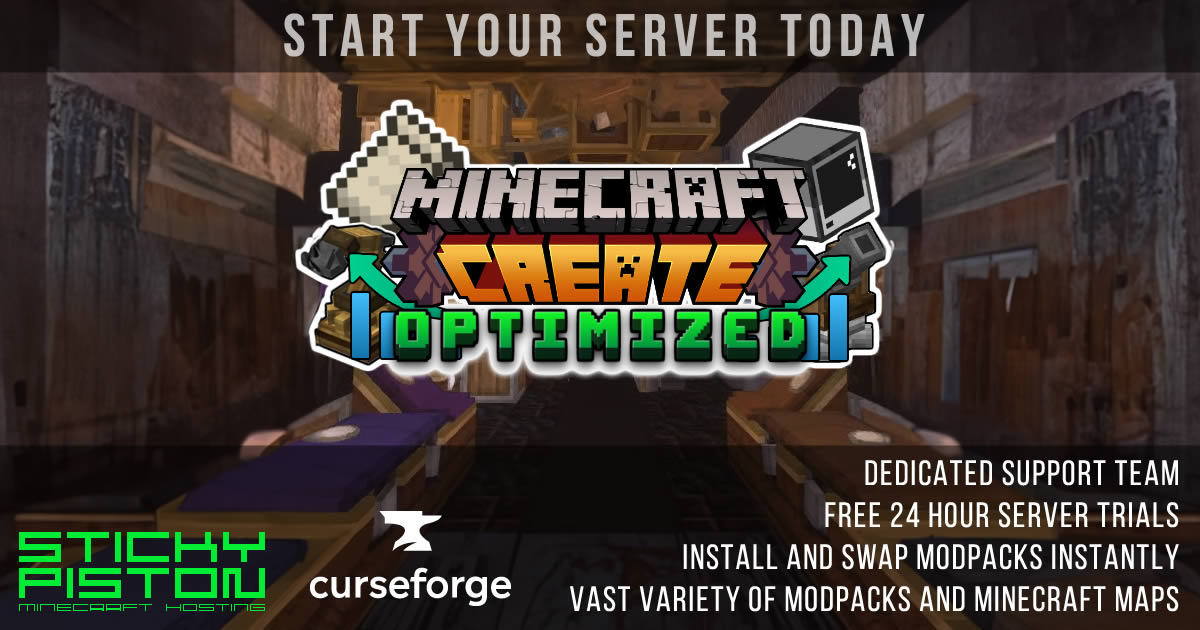 Minecraft Create Optimized Server Hosting