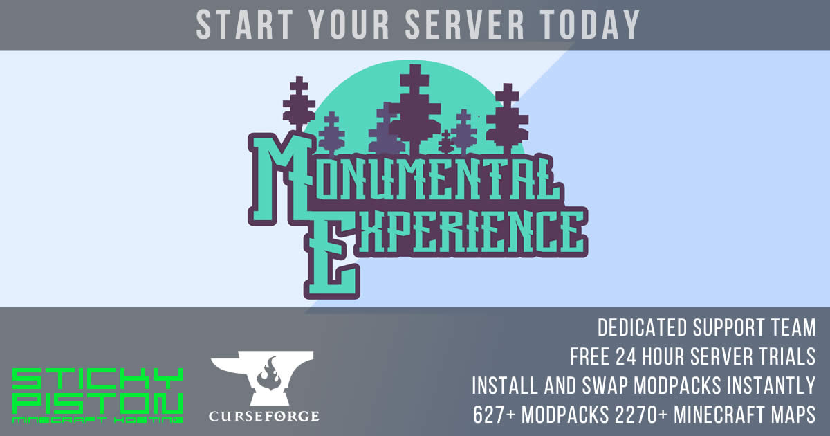 Curse : Monumental Experience Server Hosting | StickyPiston.co