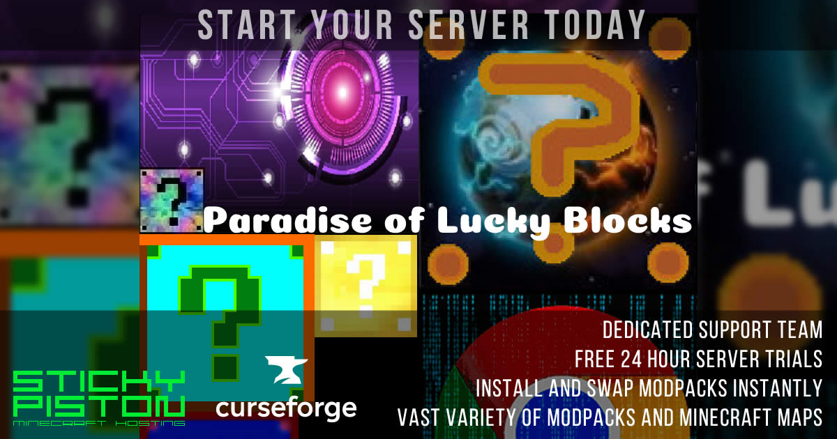 Paradise of Lucky Blocks Server Hosting