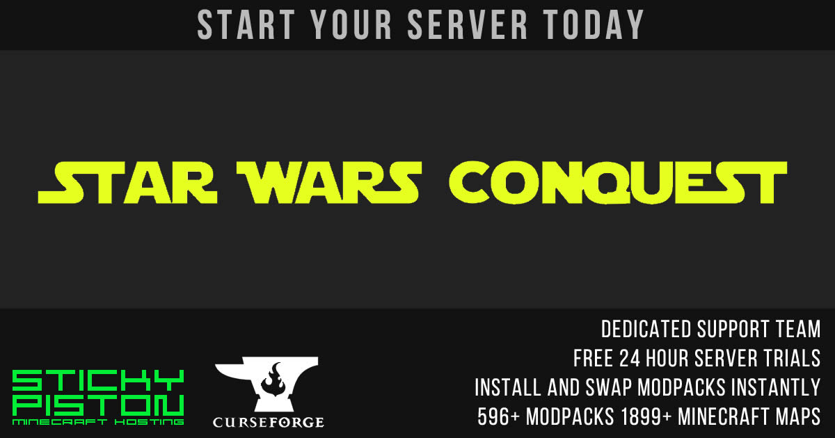 Curse : Star Wars Conquest Server Hosting | StickyPiston
