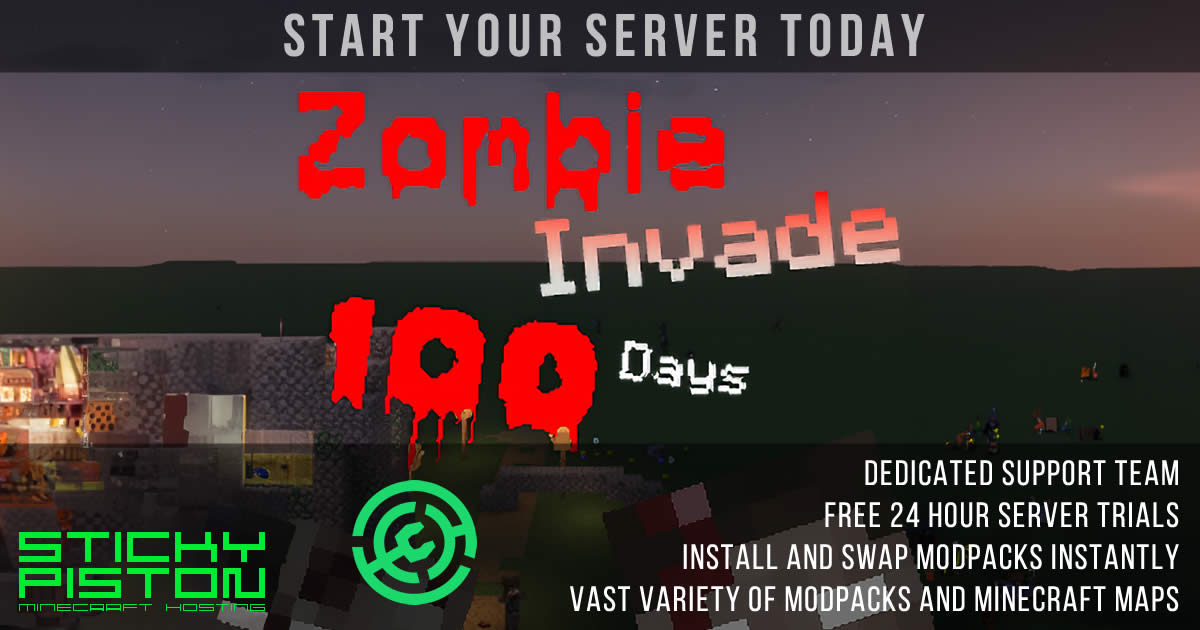 Modrinth : Zombie Invade 100 Days Server Hosting